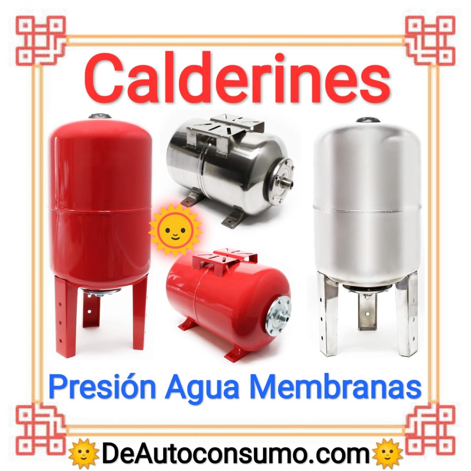 Calderines de Presión para Bomba de Agua Membranas de Repuesto